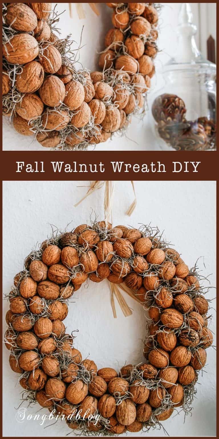 How to Make a Walnut Wreath (for free) - Songbird