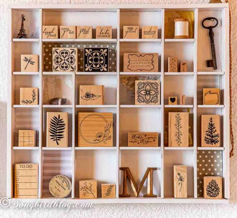A Simple DIY That Turned Rubber Stamp Storage Into Decor - Songbird